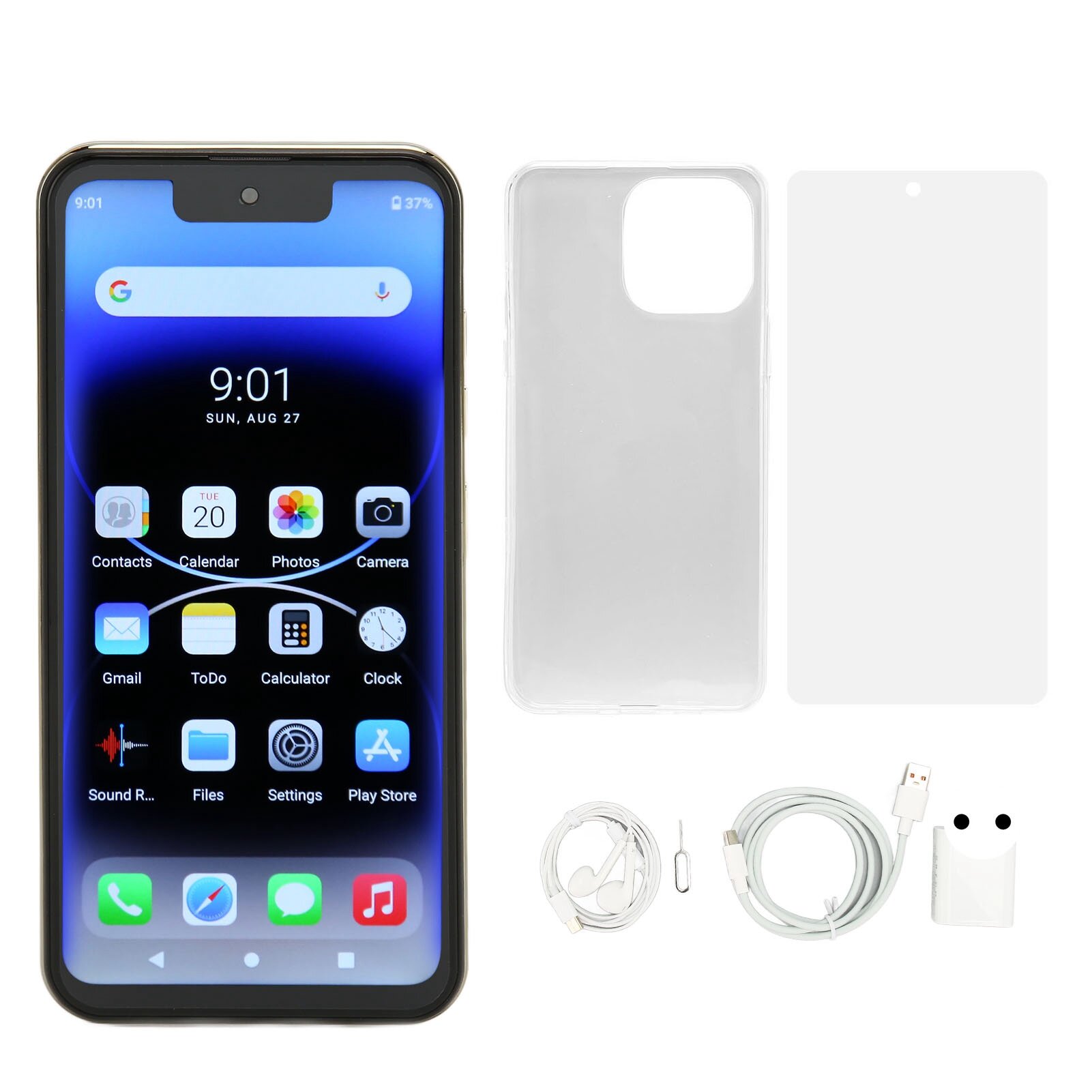6,7 Смартфон с 4G, 6800mAh, 8/256ГБ, Android 12.0, камеры 16/32Мп, разблокировка по лицу, золотой, е