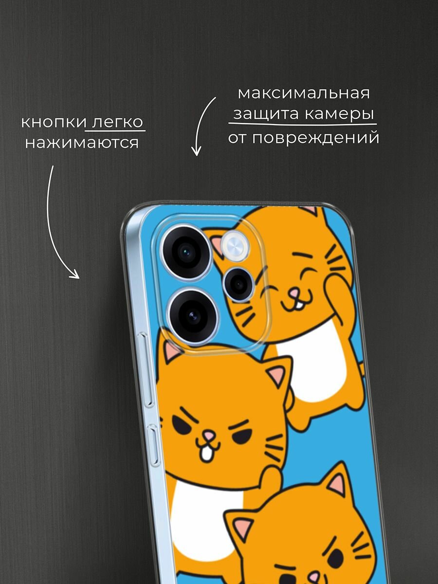 Чехол на Oppo Reno 15F / Оппо Рено 15F с принтом Опасные котики — фото 1
