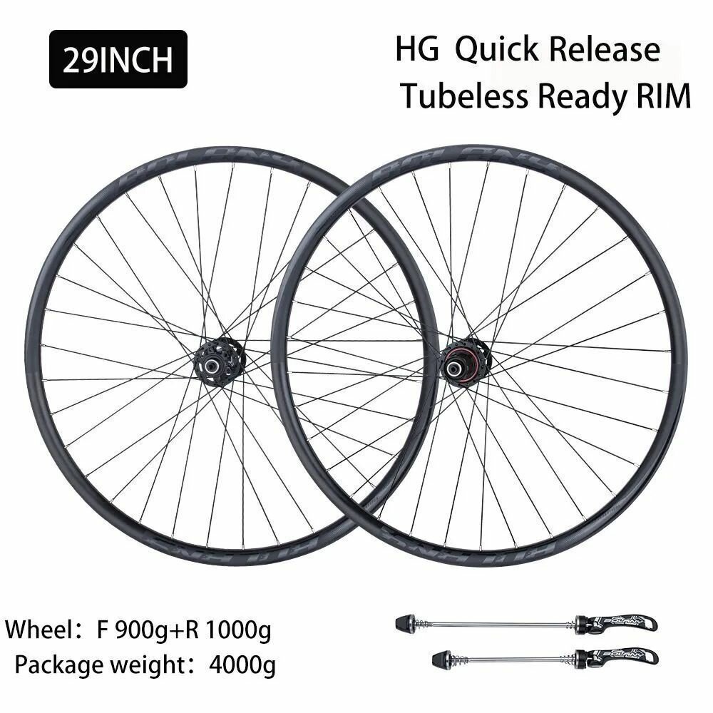 Комплект колес Bolany для бескамерного велосипеда MTB, быстросъемные диски 26/27,5/29 дюймов, 32 отверстия, подшипник дискового тормоза, передние 2 задние 4 Ultralig