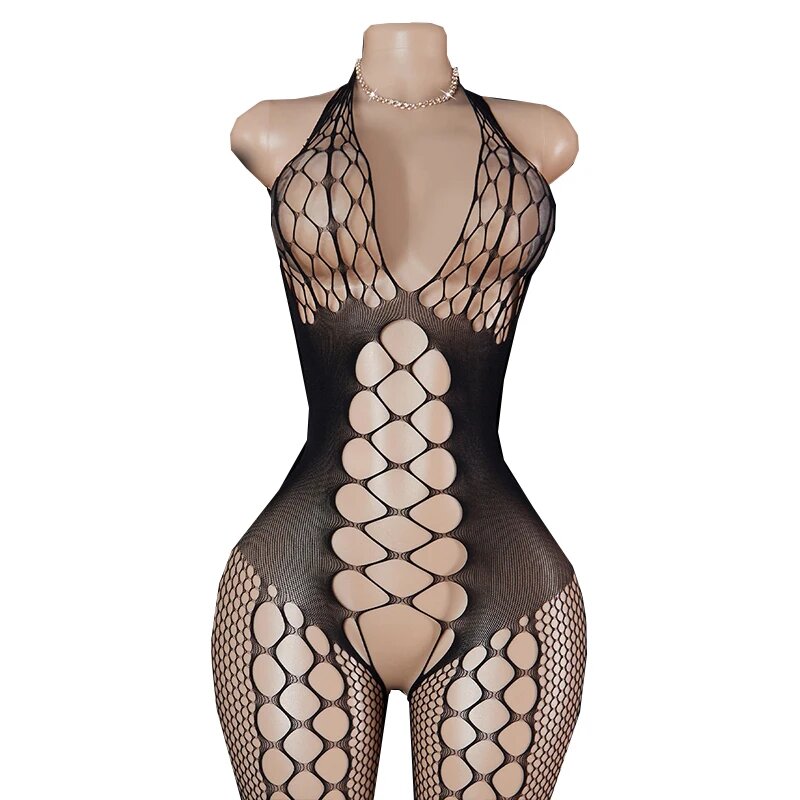 Прозрачное боди-чулок, сексуальное женское белье, пижама, сетчатое кружевное нижнее белье, сексуальный боди, женское прозрачное боди-чулок на все тело