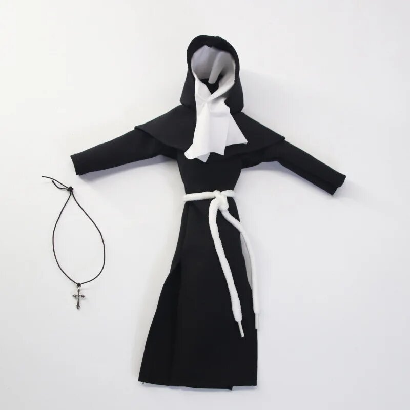 Костюм монахини для кукол, черный, Clothe-Necklace
