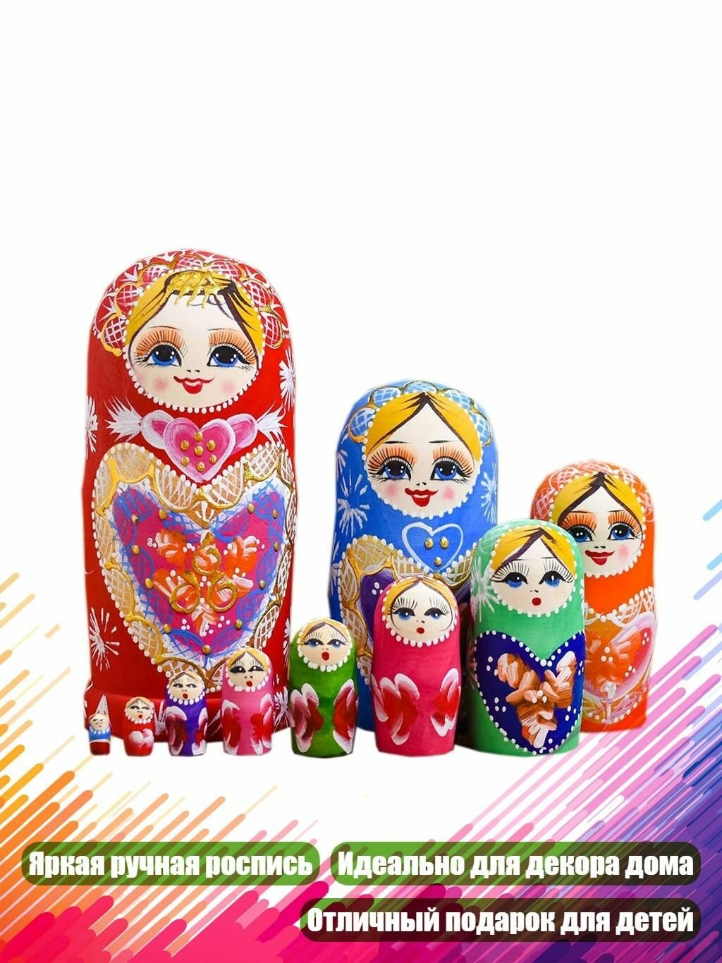 Деревянные стаканчики-матрёшки для декора