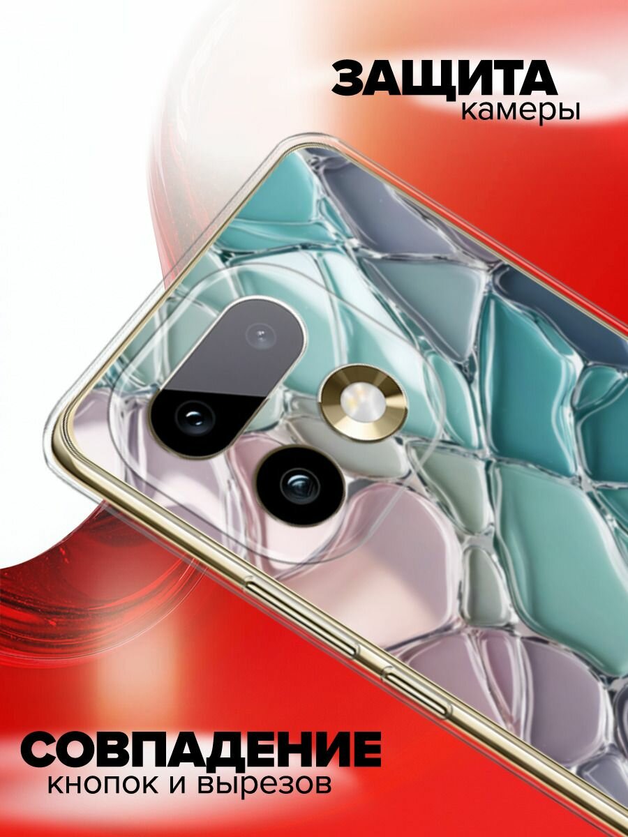 Силиконовый чехол на Realme 16 Pro+ / Реалми 16 Про+ с принтом Красивое стекло 2 — фото 1