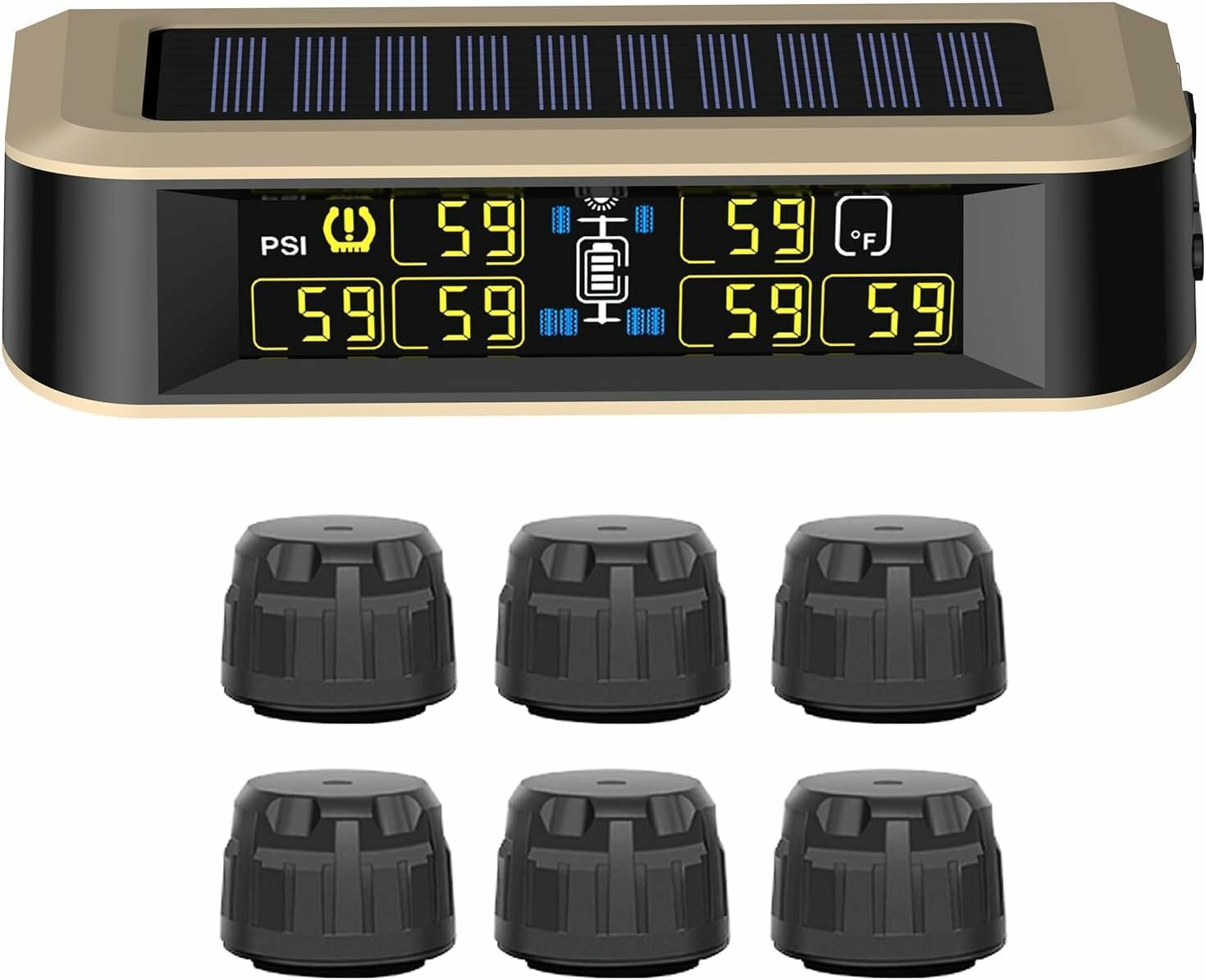 Солнечная система контроля давления в шинах RV TPMS с 6 датчиками, поддержка переключения режимов колес 4/6, 5 режимов с