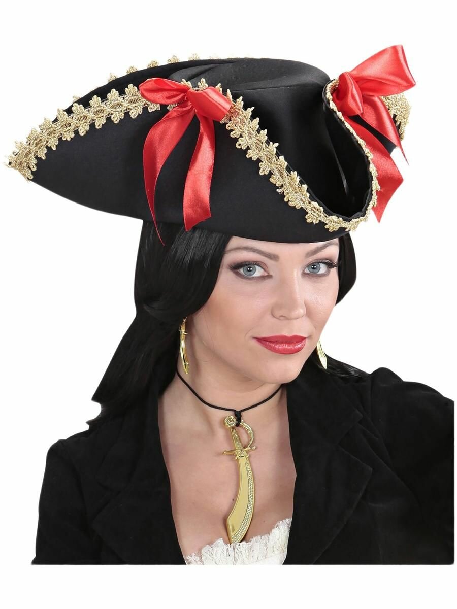 Ожерелье и серьги "Сабля пирата", желтые, пластик/металл/ от WIDMANN