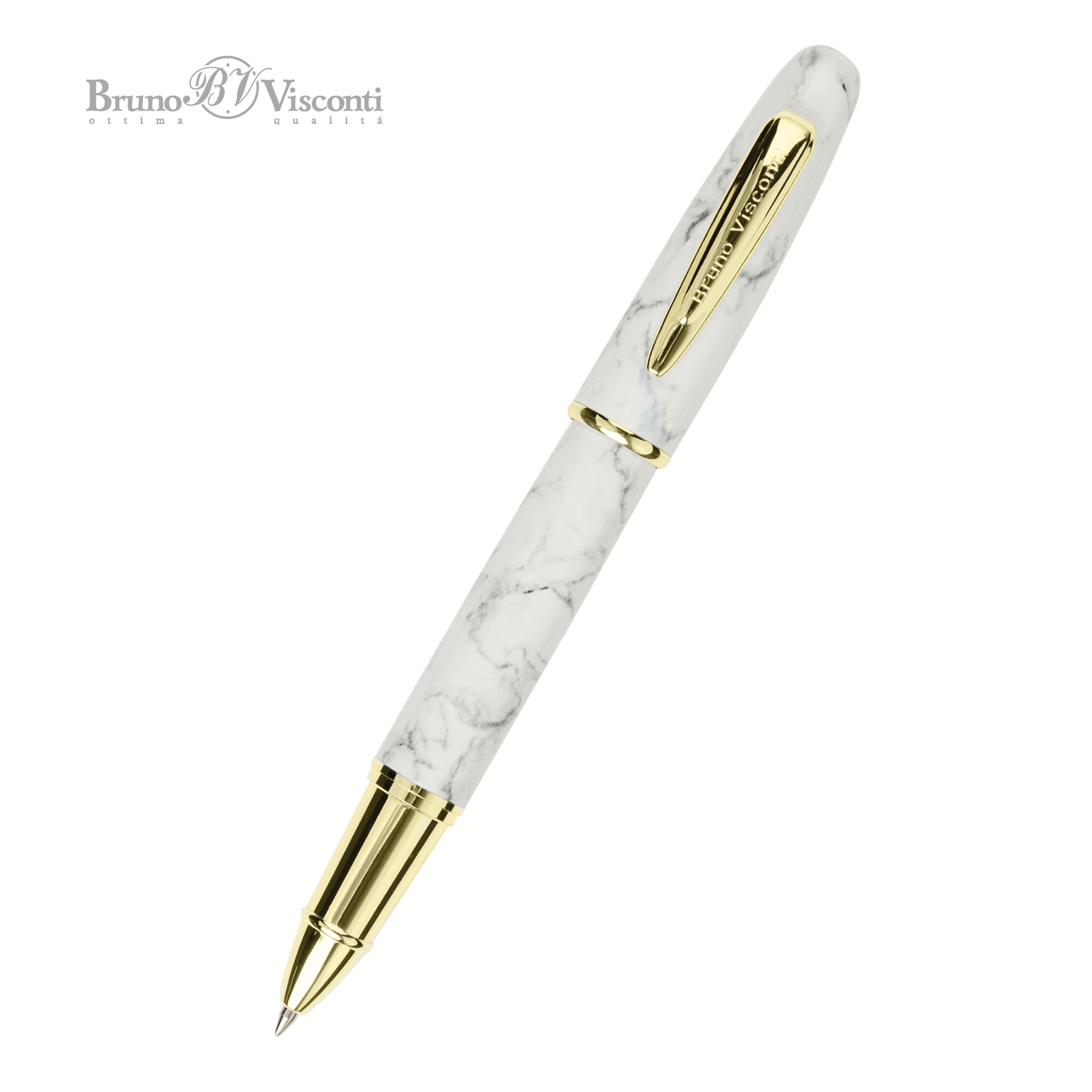 Роллер синий 0,7мм Imperium белый мрамор BRUNO VISCONTI 20-0388/02