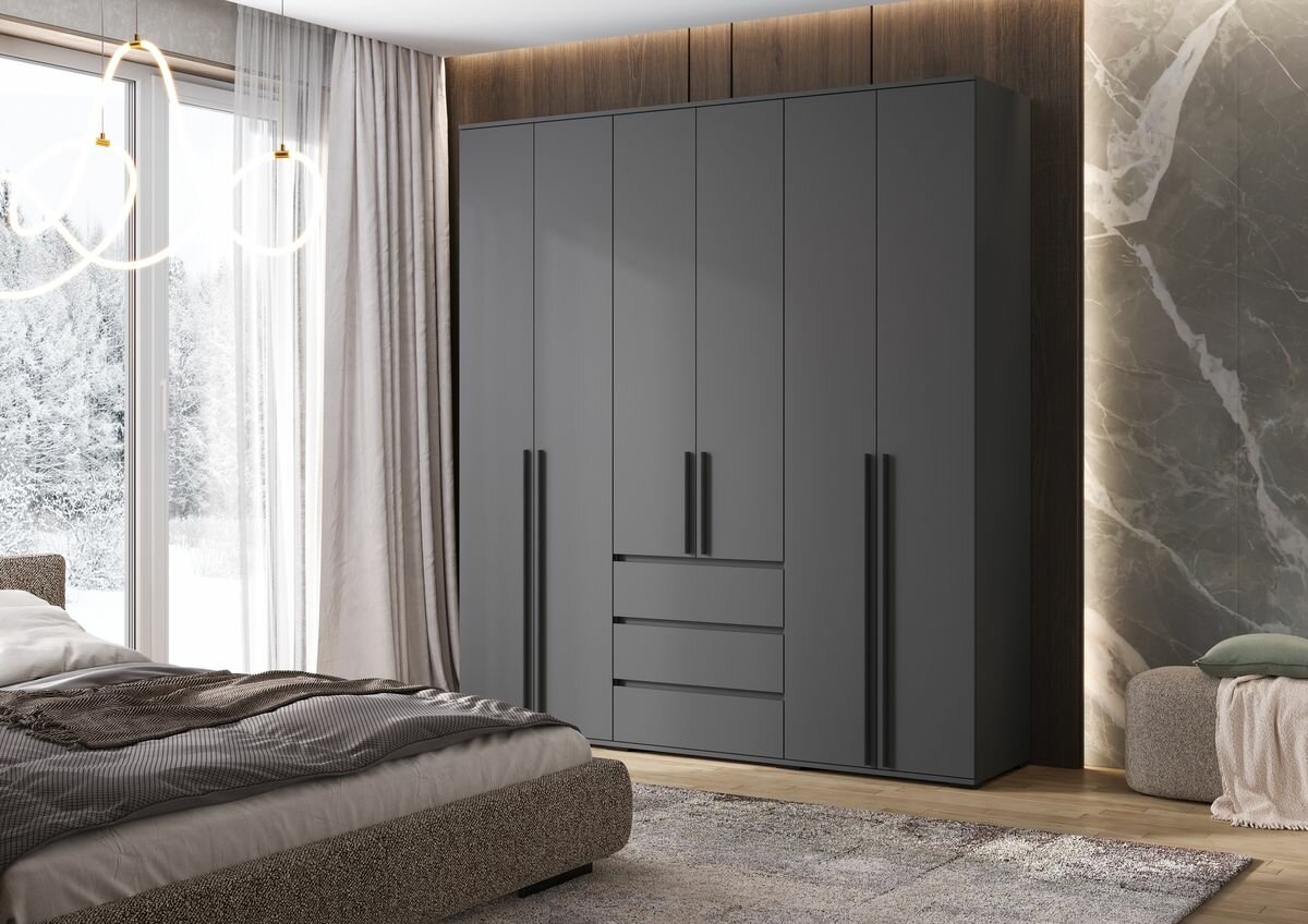 Норд Шкаф 6-ти ств. 200 см. Графит