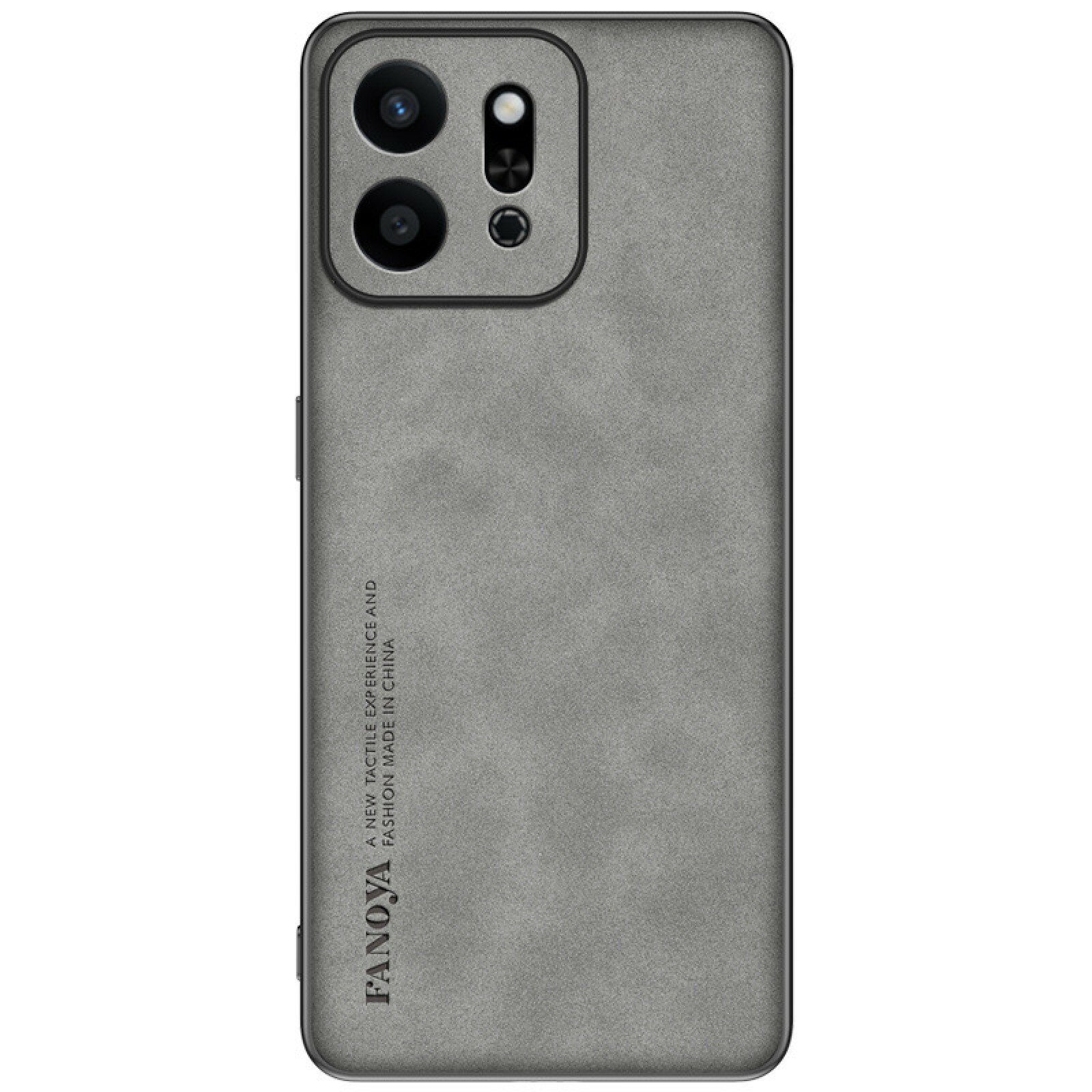 Чехол-бампер MyPads Sotto Fanoya для Honor X6b из силикона с эко-кожей, серый