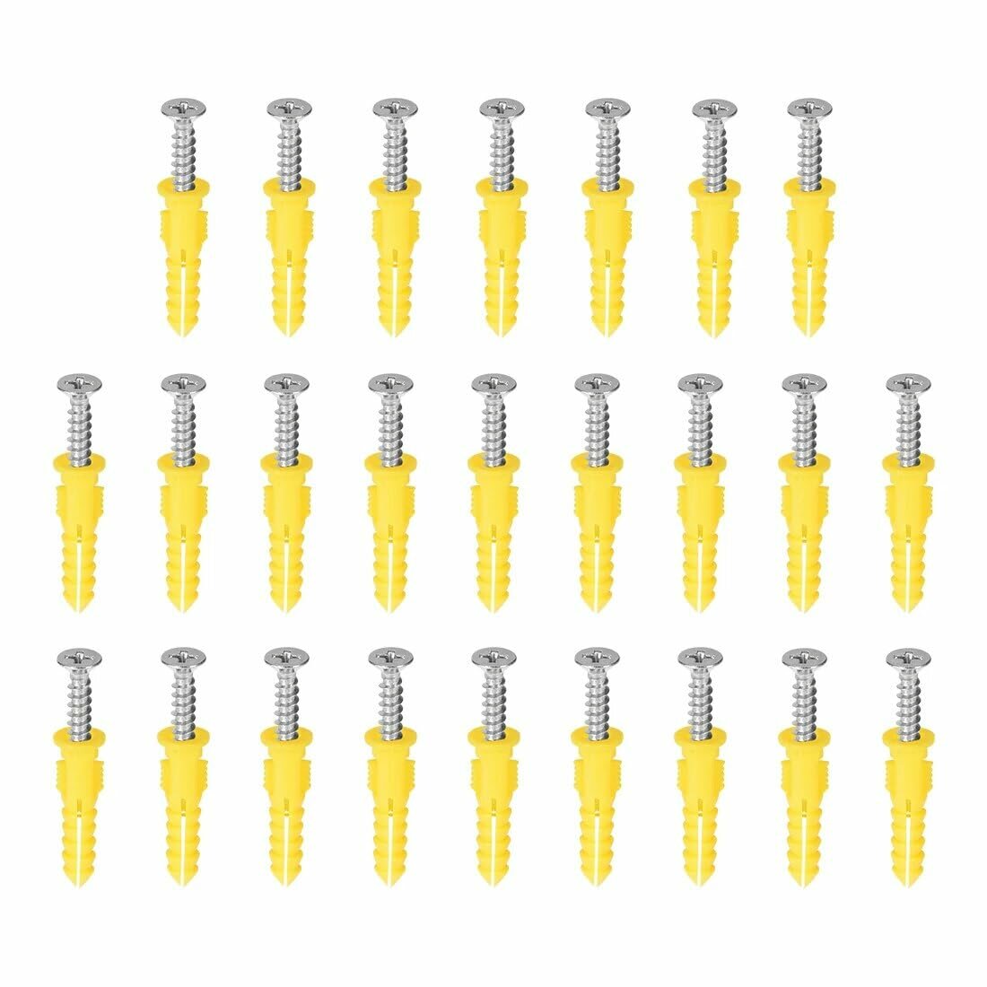 Расширительные болты* Шурупы для бетона, сверхпрочные шурупы, 25 шт. 6x30 мм Пластиковая расширительная труба Колонна Бе