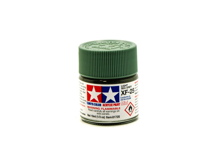XF-25 Light Sea Grey flat, acrylic paint mini 10 ml. (Морской Светло-Серый матовый) Tamiya 81725