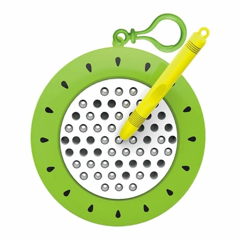 Магнитная доска для рисования шариками с животными и фруктами, - киви