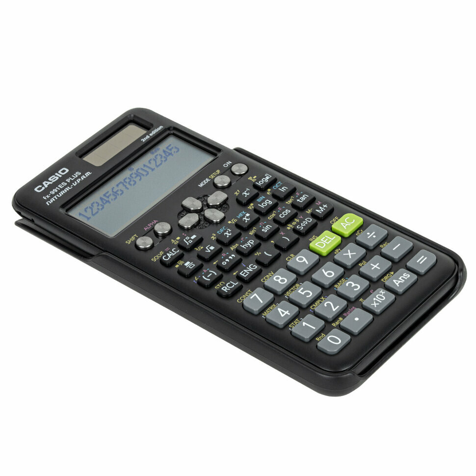 Калькулятор инженерный CASIO FX-991ES PLUS-2 (162х77 мм), 417 функций, двойное питание, сертифицирован для ЕГЭ, FX-991ESPLUS-2S, 250395