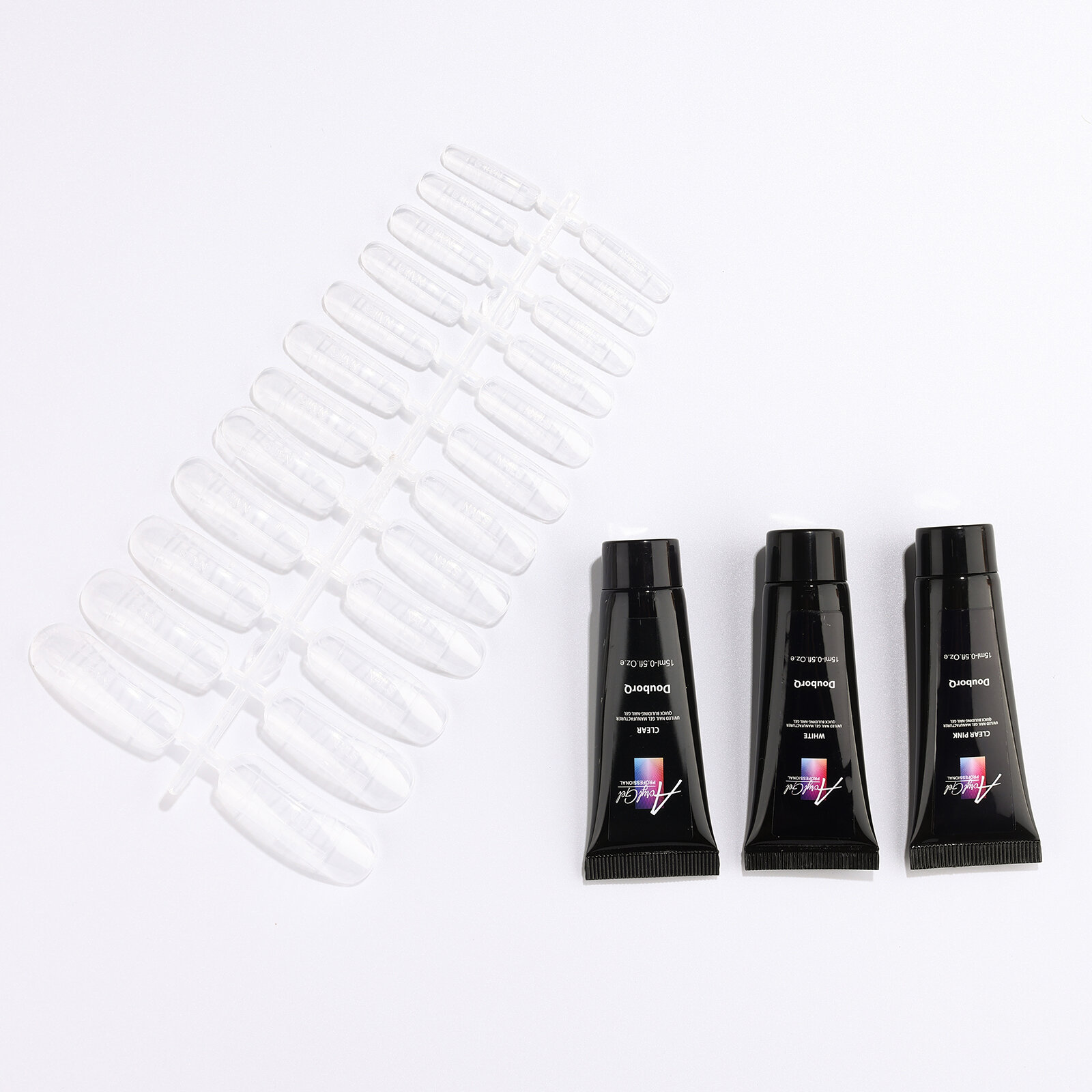 Клеи для ногтей для наращивания ногтей + Набор инструментов для ногтевого искусства с 48 штуками быстрых строительных наконечников геля-билдера, Материал: Резин, Тип: MT67-1#, MT67-2#, ST124-3# (по выбору), Вес упаковки: MT67-1#: 90г/3.17 унции, MT67-2#: