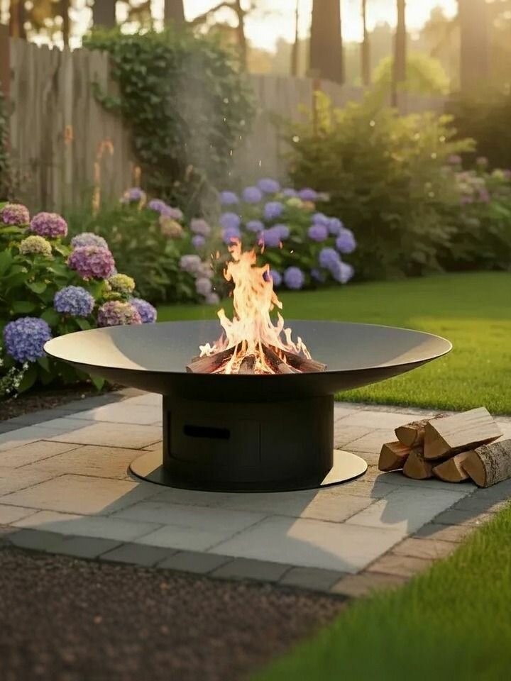 Костровая чаша сфера "Этна", D-800 мм, сталь 4 мм, с выдвижным зольником