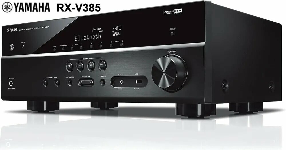 YAMAHA RX-V385 AV-ресивер сверхвысокой четкости 5.1-4k с Bluetooth, усилителем мощности
