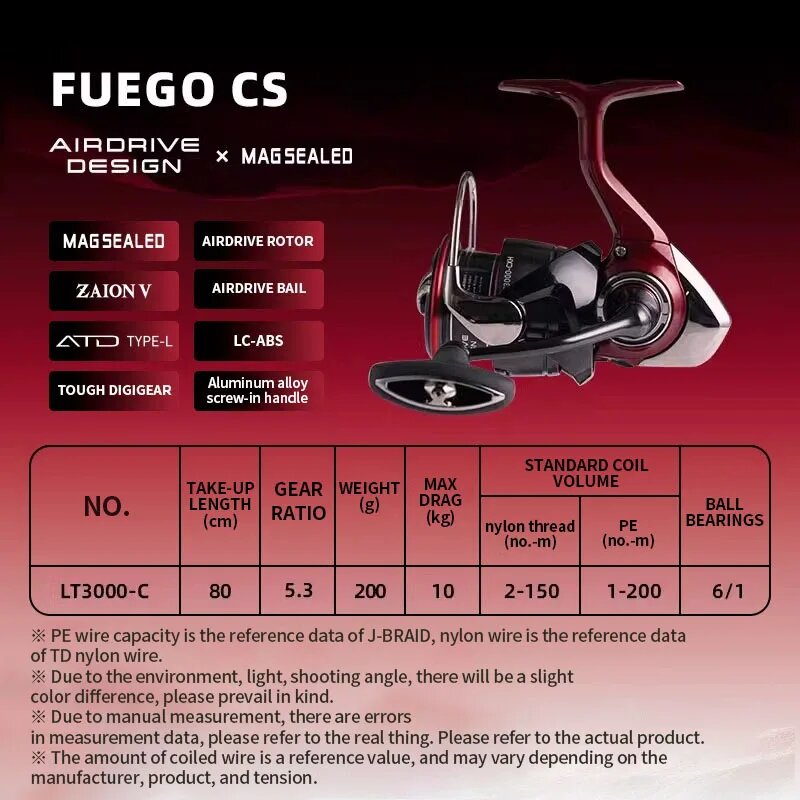 DAIWA FUEGO CS LT безынерционная катушка для спиннинга 3000-C