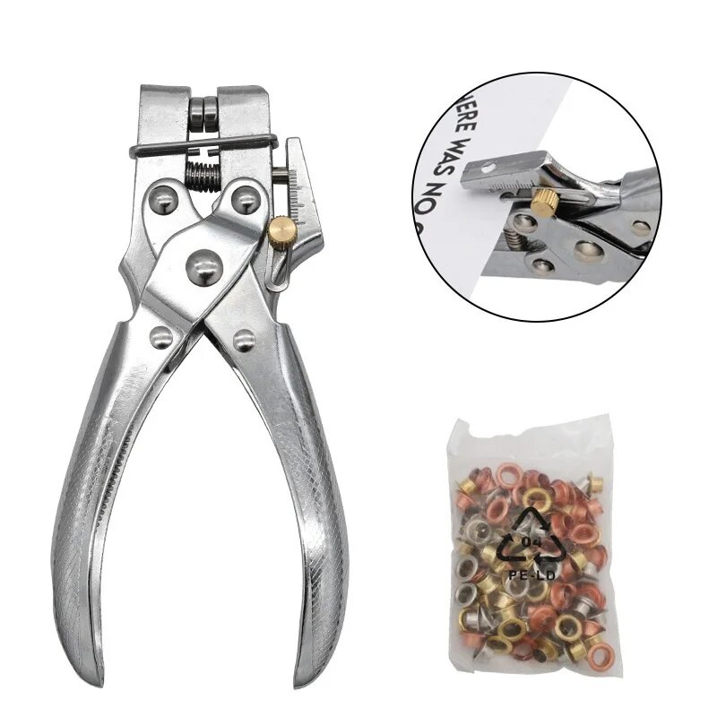 Набор плоскогубцев для люверсов двойного назначения, портативный набор ручных пресса для люверсов/перфораторов для кожи/пояса/обуви/лотов