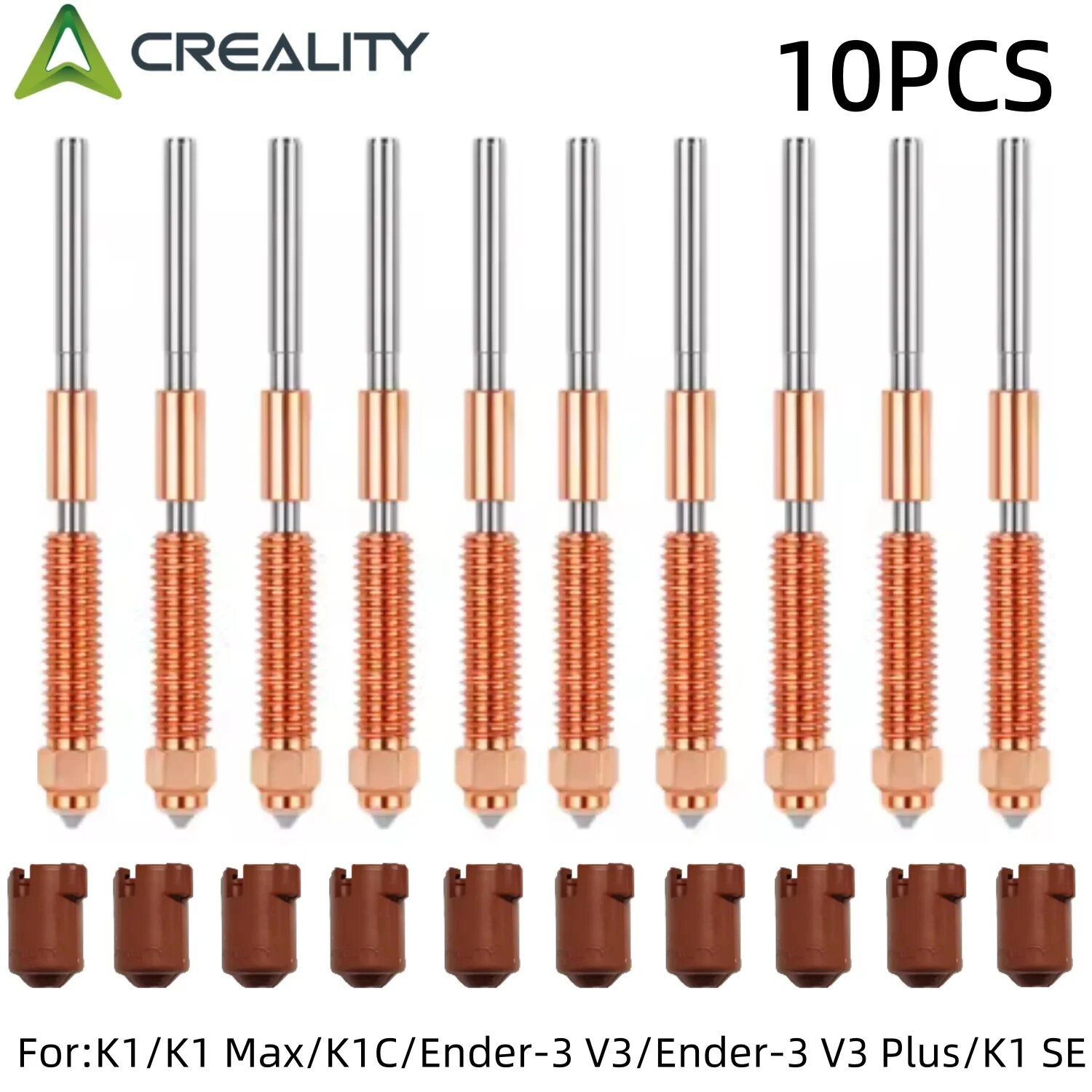 Сопла Creality K1 SE 0.2/0.4/0.6/0.8/1.0 мм, быстросменные сопла K1CUnicorn для 3D-принтеров K1 SE/K1/K1 Max/Ender 3 V3/3 V3 Plus