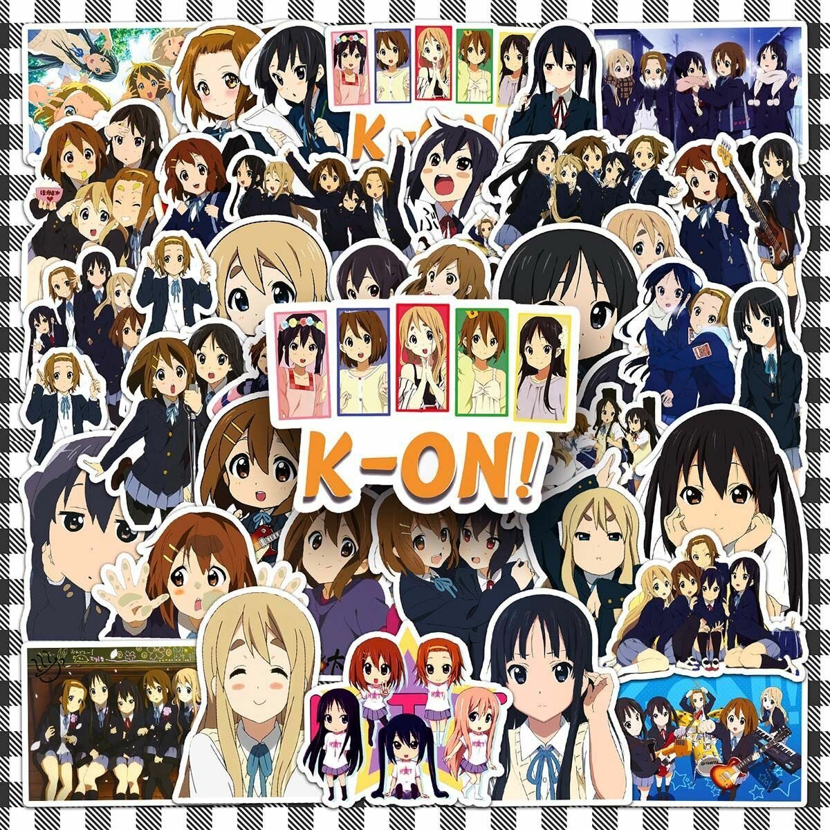 Стикеры 50 шт. Набор наклеек K-On!