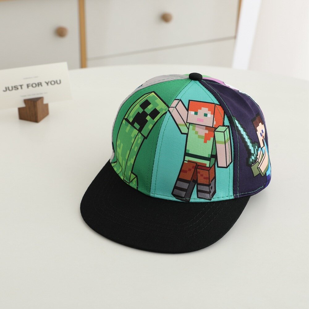 DIY Кепка Детская Minecraft Крипер Плоский Козырьек Хлопок
