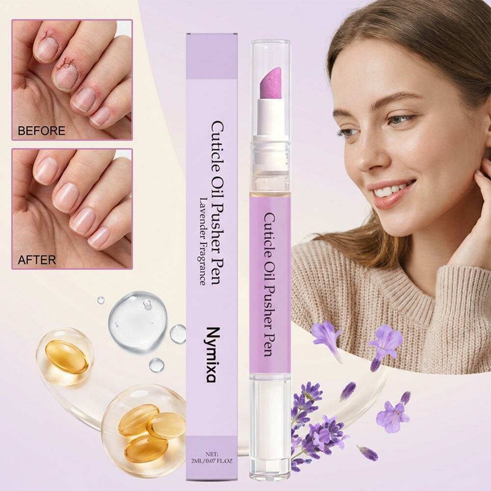 Масло для кутикулы с ароматом лаванды, подходит для поврежденных ногтей.