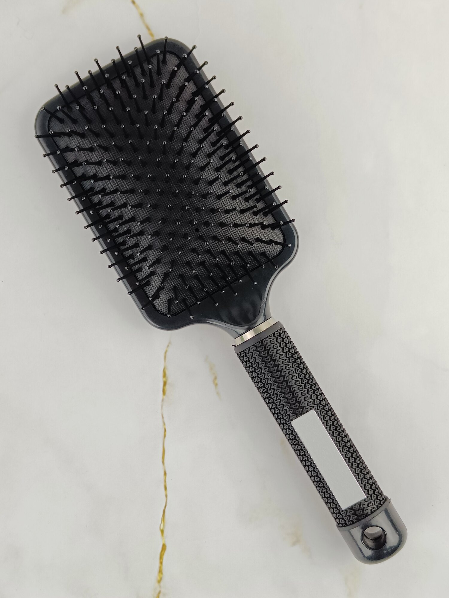 Расческа массажная Tatti, квадратная, 25.5x8.5x4см, черный