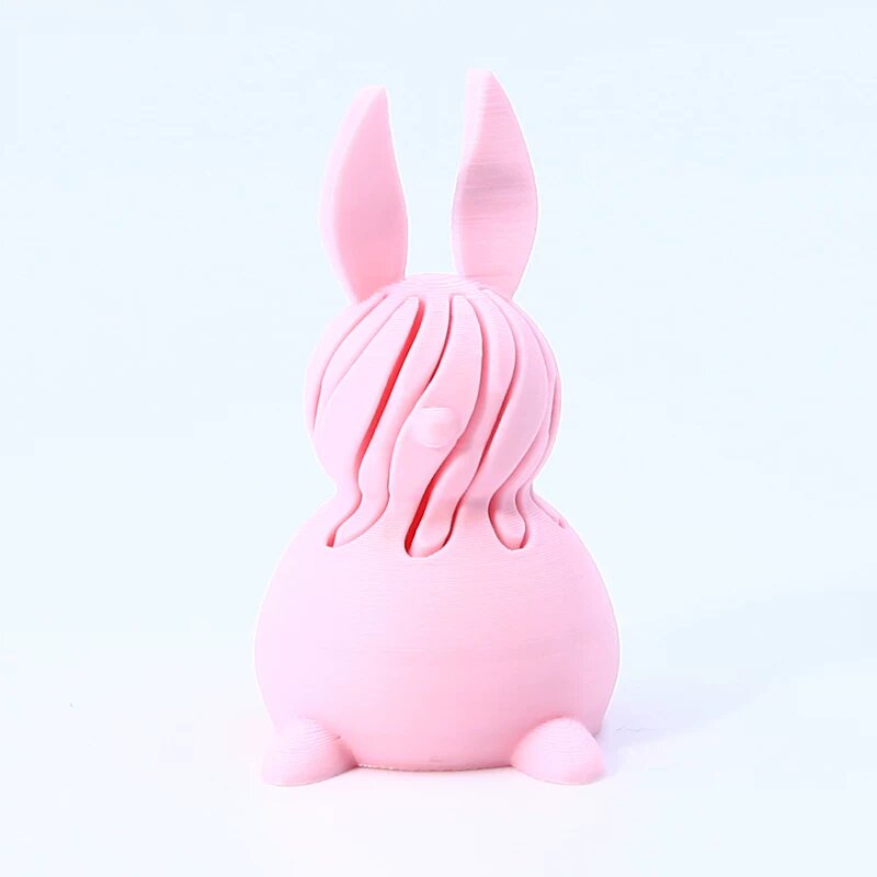 3D-печатная игрушка-конус-спираль с кроликом в розовом цвете, 6,5 см, для снятия стресса и декора