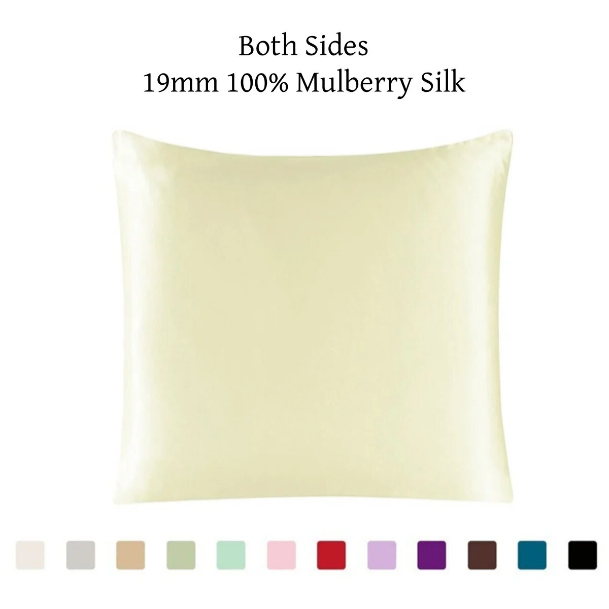 Бежевая шелковая наволочка 19 мм, 100% Mulberry Silk
