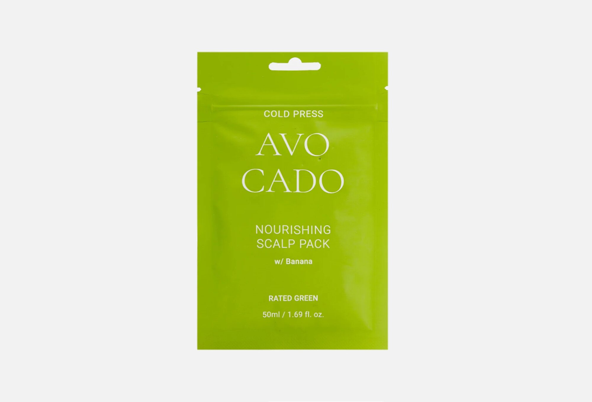 Маска RATED GREEN "Cold Press Avocado", для кожи головы, с маслом авокадо, бананом, 50мл