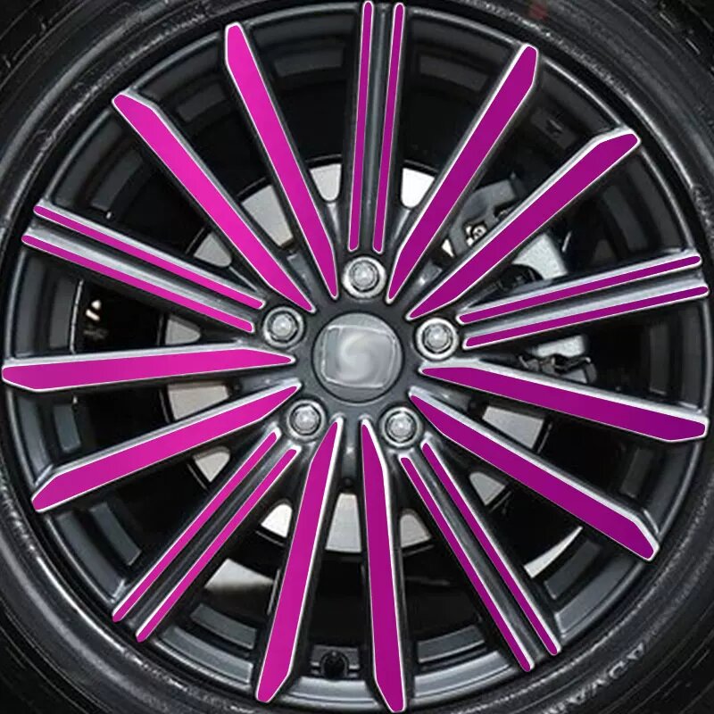 Автостикер для колесных дисков Honda Odyssey M Model - Розово-розовый виниловый декаль для внешней отделки автомобиля