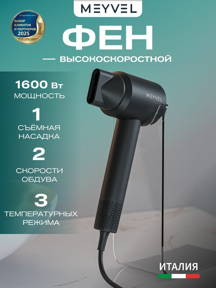 Фен Meyvel для волос MF12-1600 (Серый)