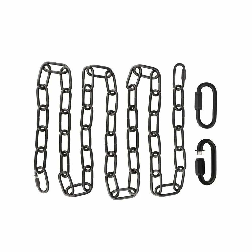 Цепь металлическая черная для подвесного светильника, 180 см, с быстросъемными звеньями для легкой установки.