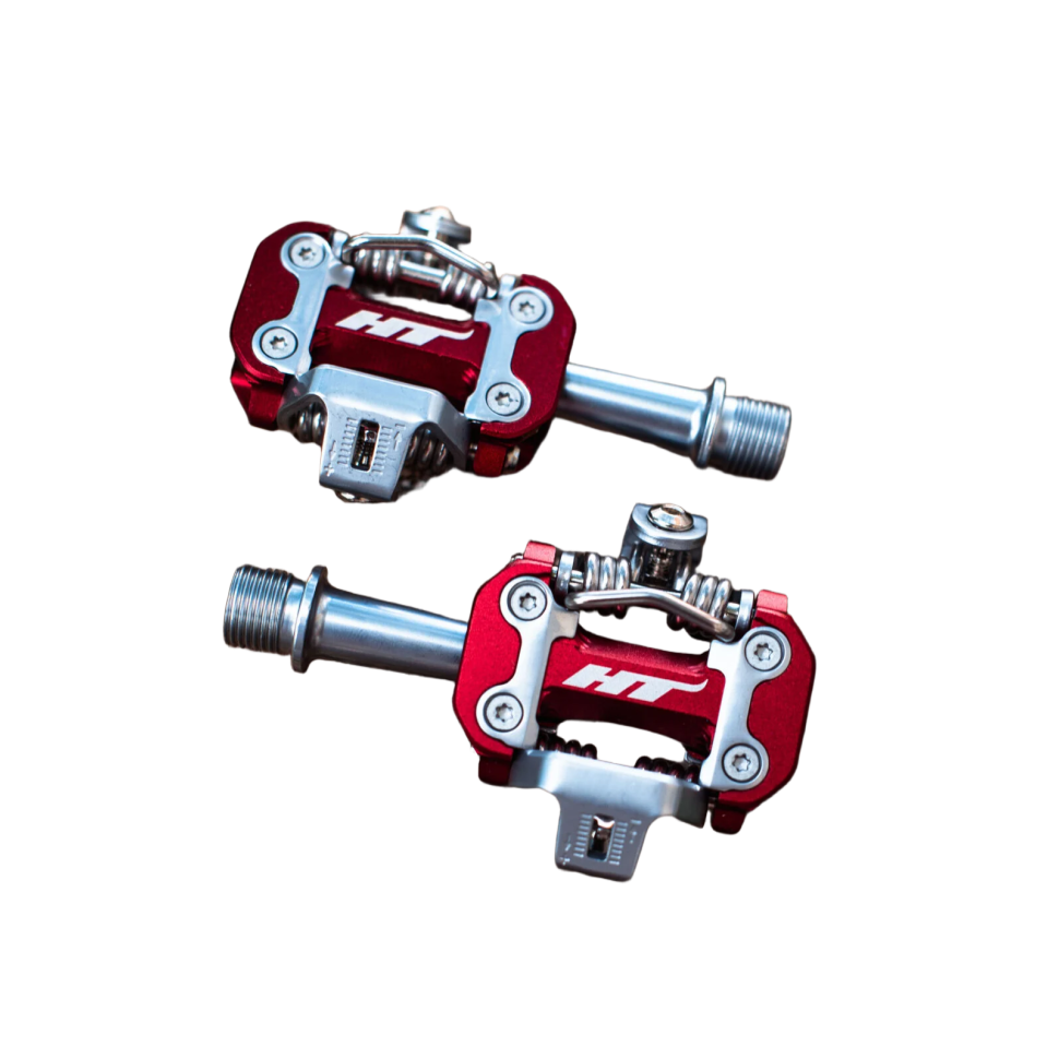 Педали HT M2 Red (M2XXXX1J23G1X1) контактные для велосипеда