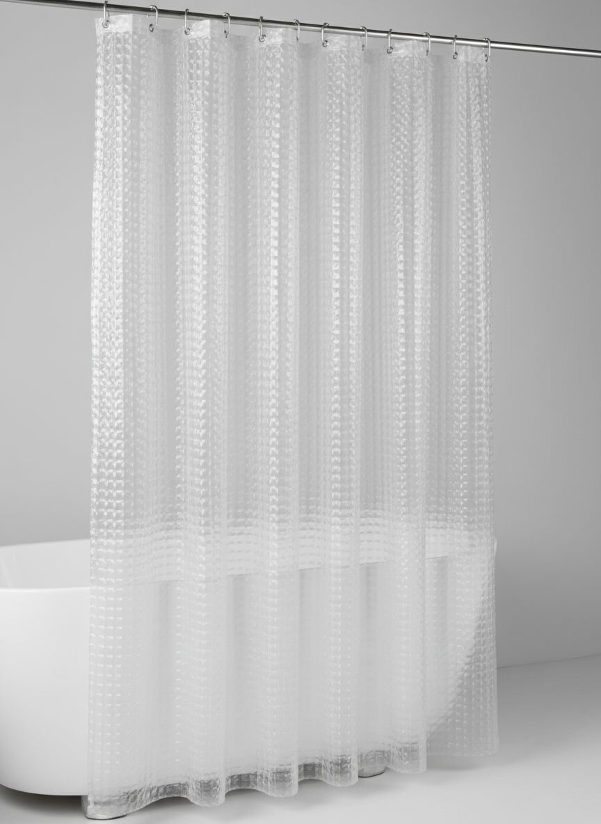 Штора для ванной 180x180 прозрачная 3D