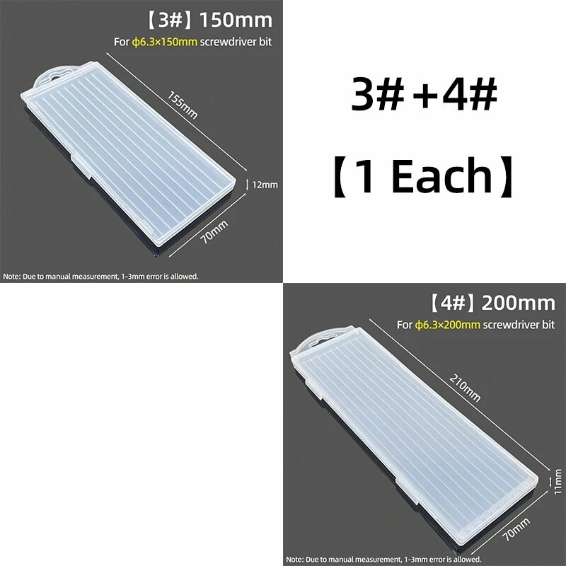 Пластиковый кейс для бит отверток 1/4", 10 ячеек