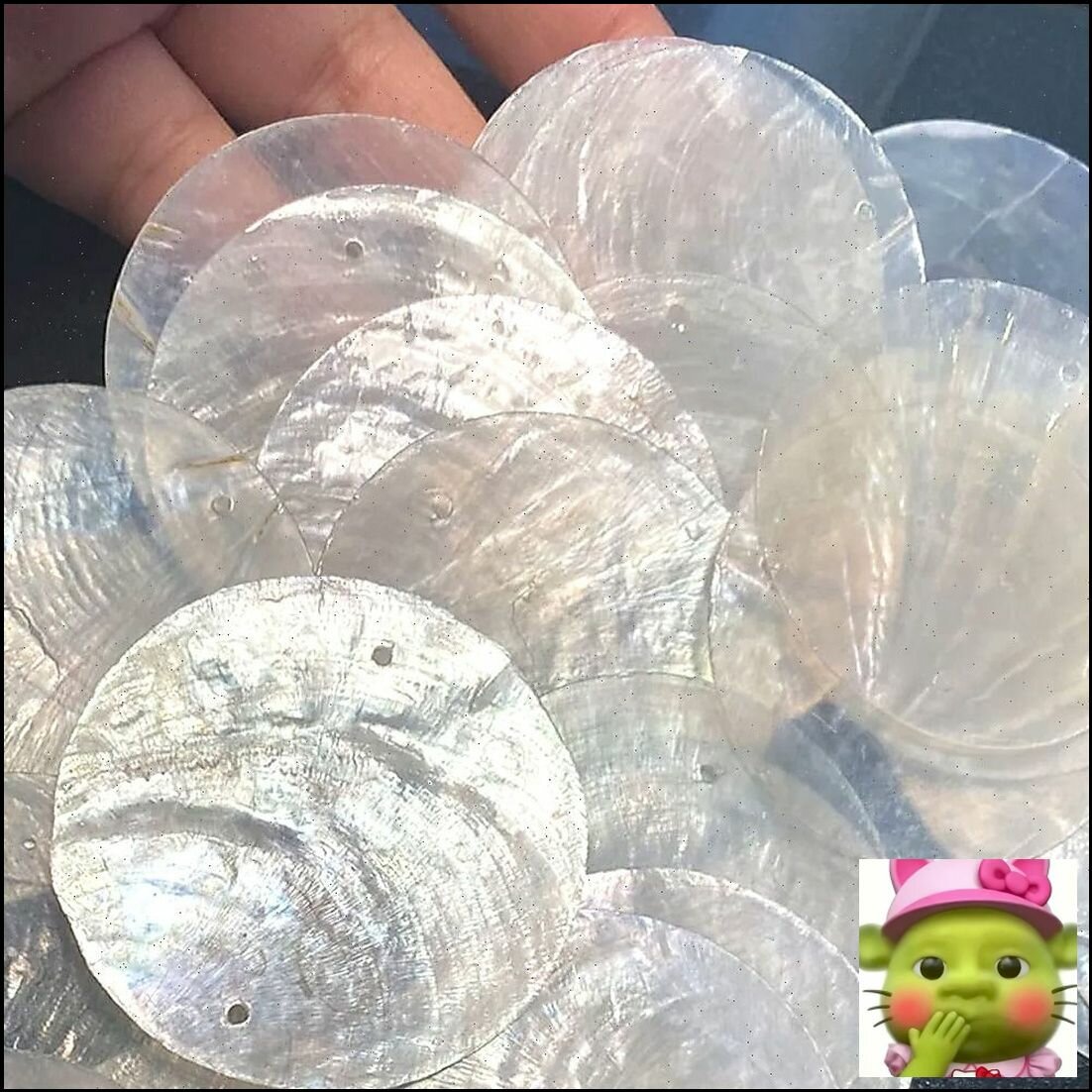 50 шт. круглые натуральные ракушки, морские раковины капиз, 2-дюймовые ракушки устриц