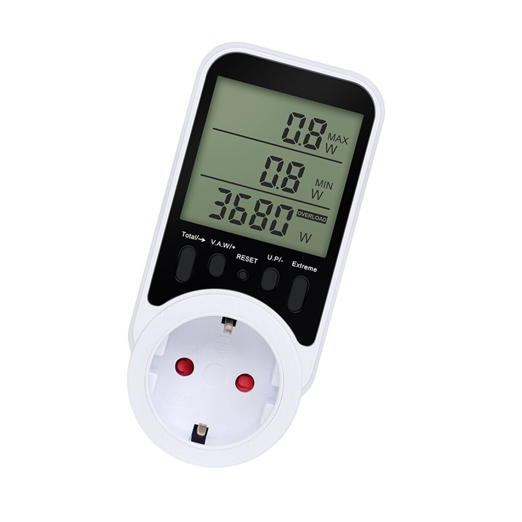 Датчик напряжения, тока и мощности без подсветки-Штекер европейского стандарта