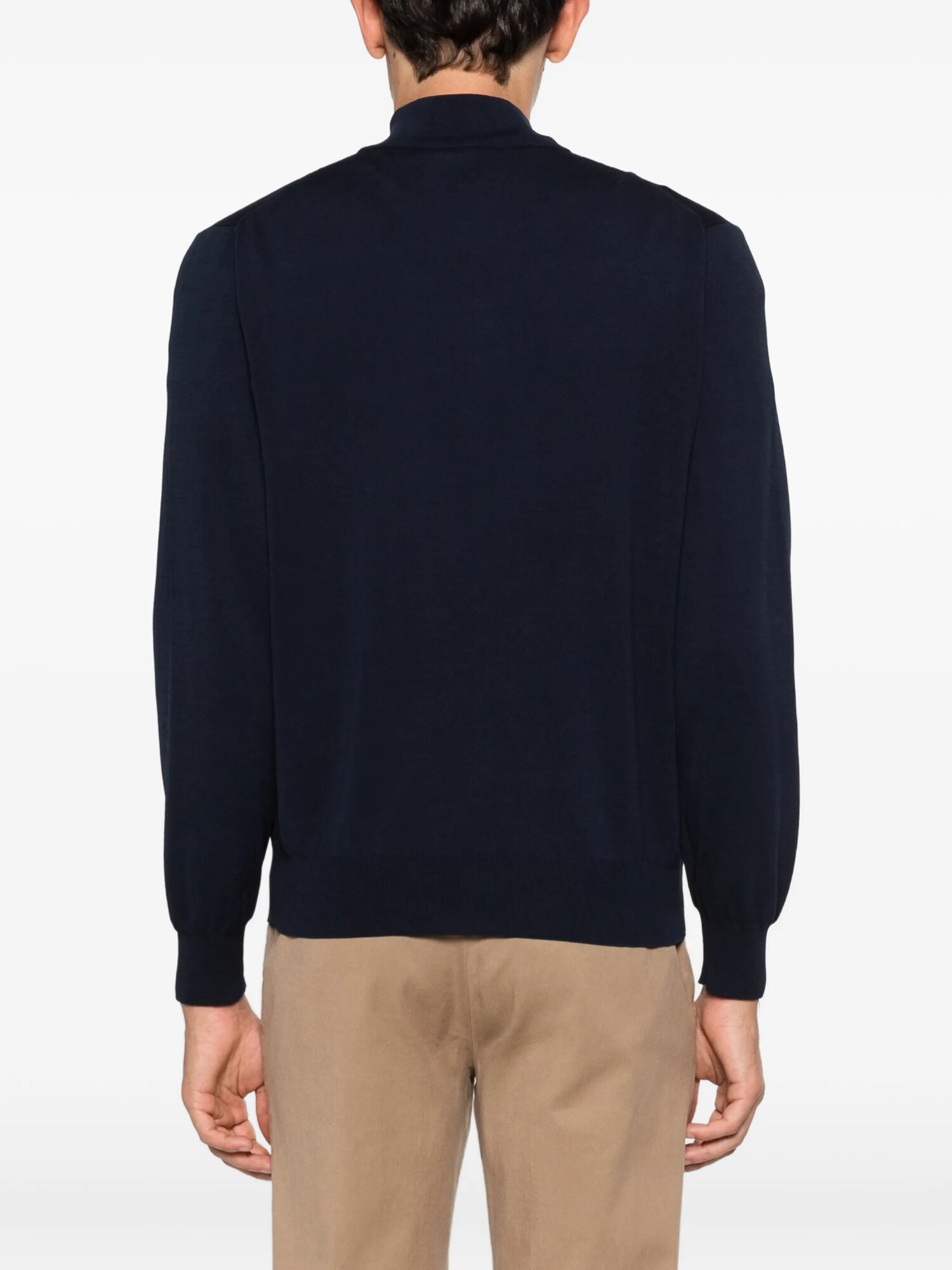 Свитер Canali Zip mock-neck sweater, размер 52, , blue — фото 1