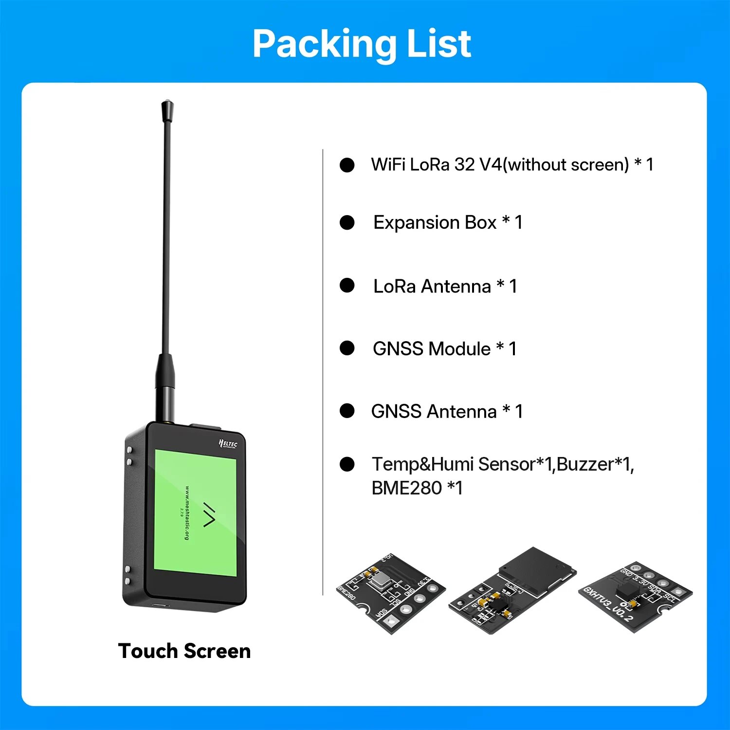 Heltec WiFi LoRa 32 V4 (Touch Screen) комплект расширения