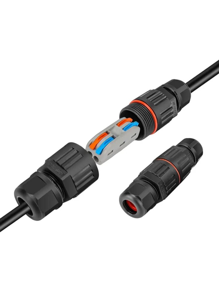 (1 шт) водонепроницаемый соединитель для проводов - два входа, два выхода