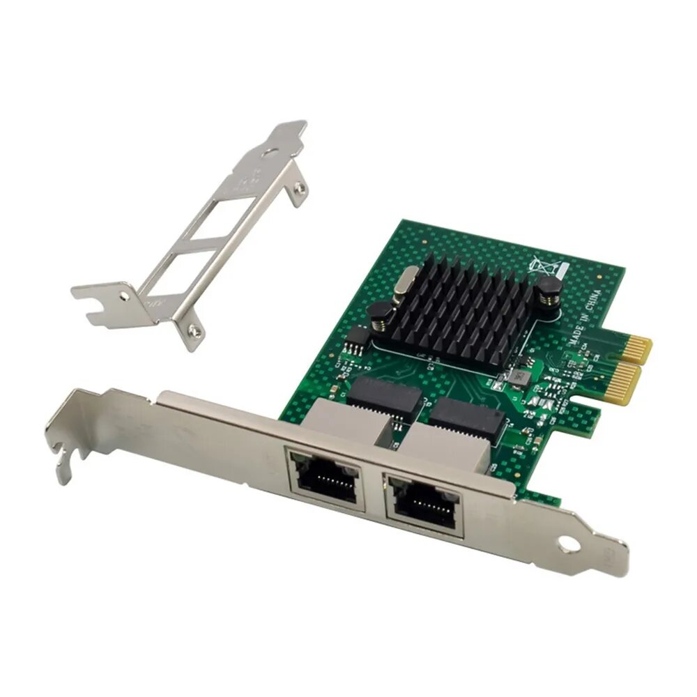 BCM5720 PCIE X1 Сетевая карта Gigabit Ethernet Двухпортовая сетевого адаптера сервера, совместимая с PXE VLAN