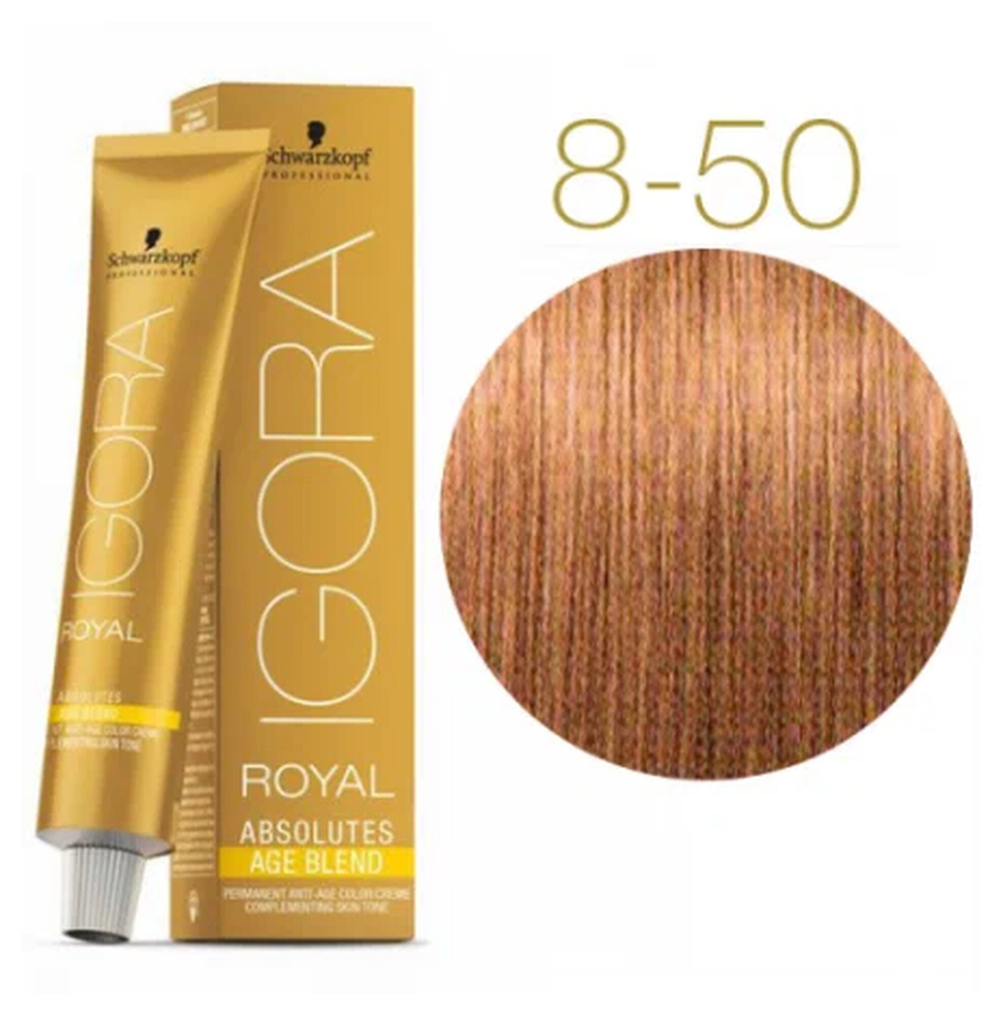 Schwarzkopf Professional Royal крем-краска Absolutes, 8-50 светлый русый золотистый натуральный, 60 мл