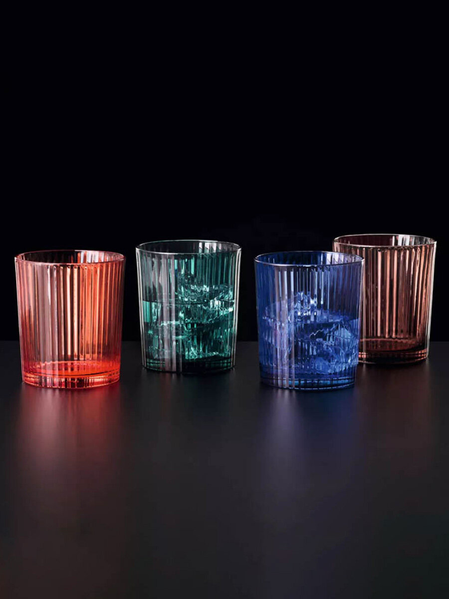 Набор стаканов 370мл Nachtmann Aperitivo 4шт (лисий красный, морской зеленый, темно-синий, мокко-мусс)