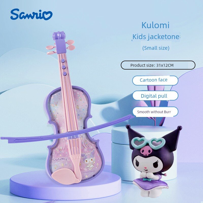Детская электронная скрипка с персонажами Sanrio, малого размера, электронный режим звука, включая батарейки