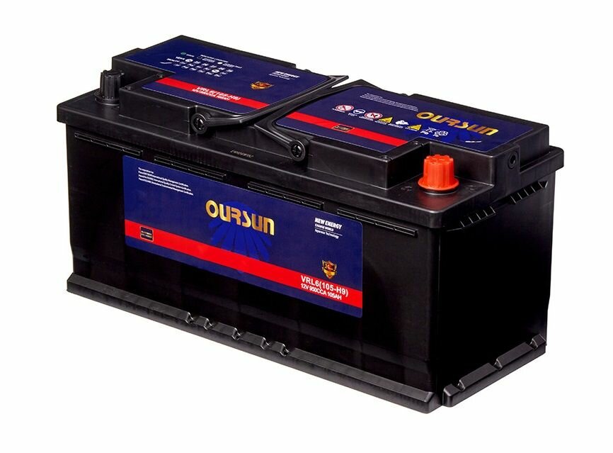 Автомобильный аккумулятор OURSUN AGM105L 105Ah 950A (393x175x190) L6