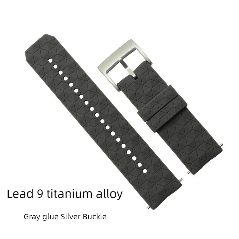 Смарт-часы Suunto 9 из титана с серым резиновым ремешком и серебристым браслетом