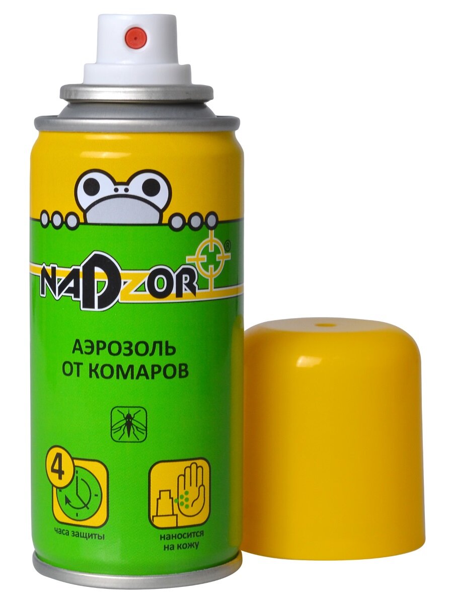 Спрей от комаров отпугивающий Nadzor до 4 часов защиты 100мл