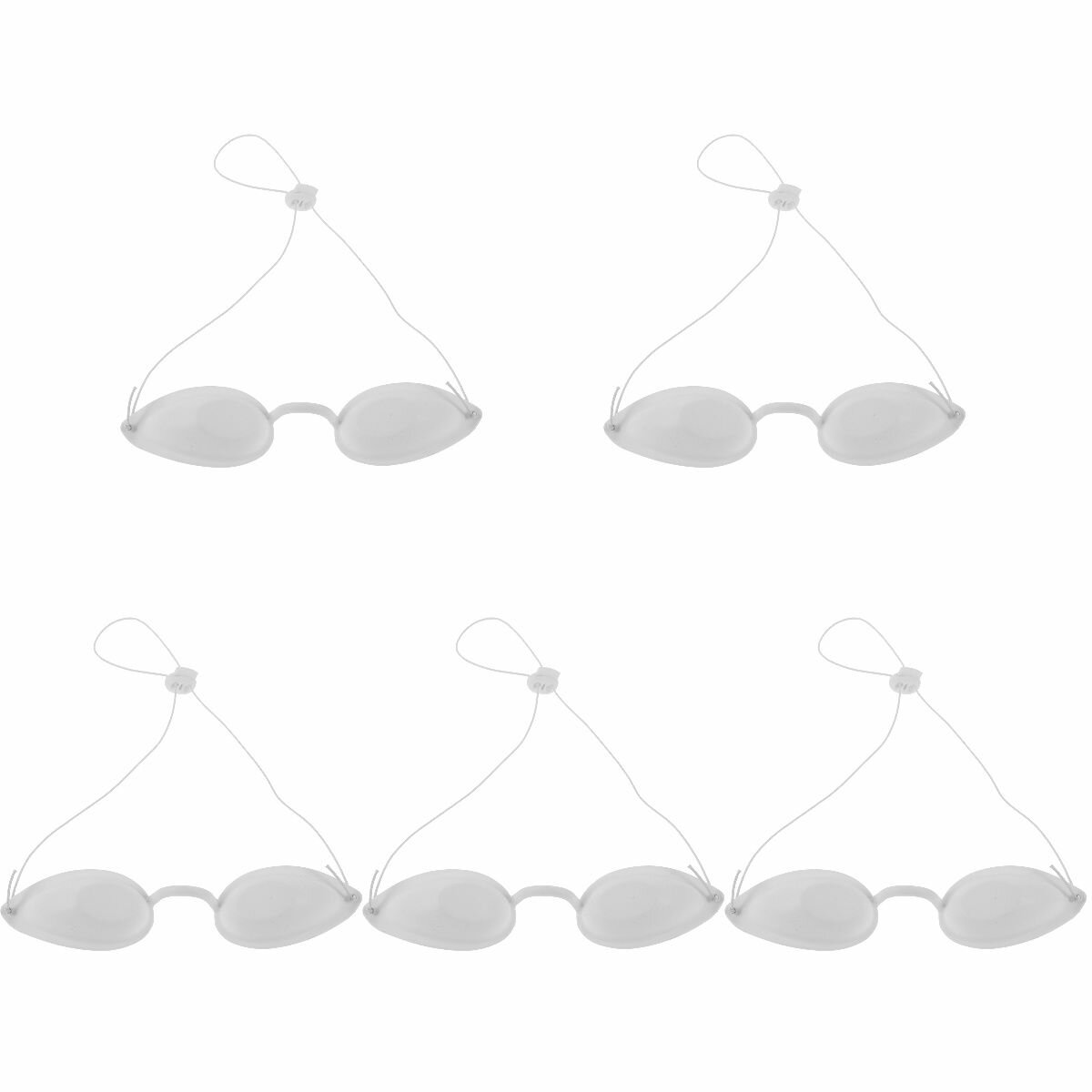 Защитные очки для загара из тпу белого цвета для защиты глаз, набор из 5 шт