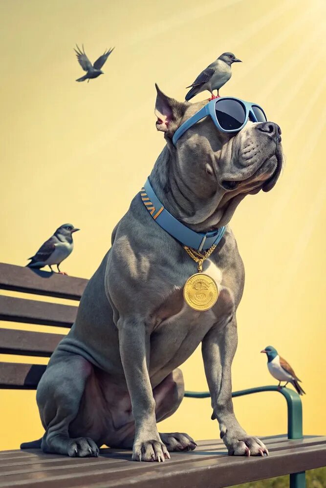 Алмазная Мозаика "Bully Pitbull" 30X40 См Алмазная Вышивка / Картина Стразами Подарков / Украшения