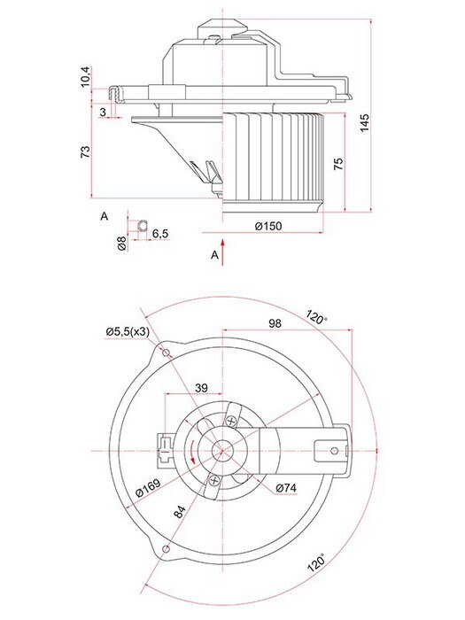 Мотор отопителя салона TOYOTA COROLLA RUNX/ALLEX/S